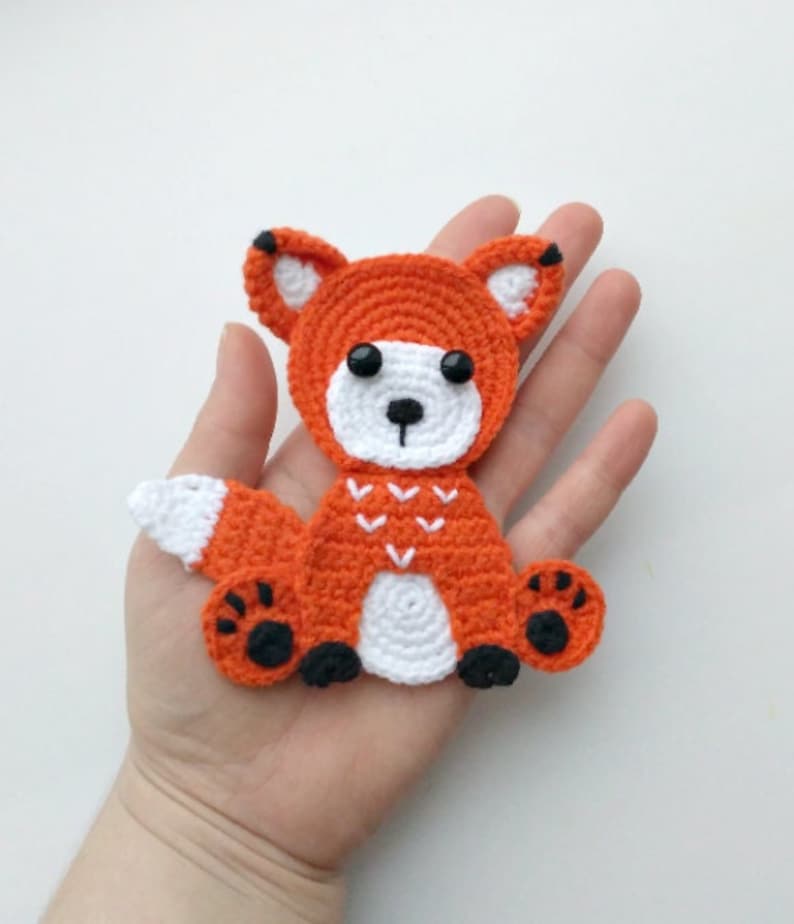 PATTERN Fox Applique Crochet Pattern PDF Woodland Animals - Etsy