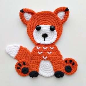 PATTERN Fox Applique Crochet Pattern PDF Woodland Animals Pattern ...