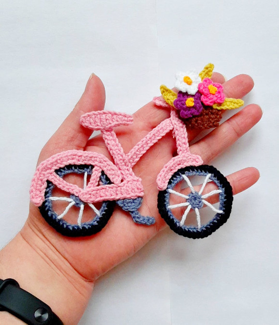 PATTERN Spring Bicycle Applique Crochet Pattern PDF Instant Download ...