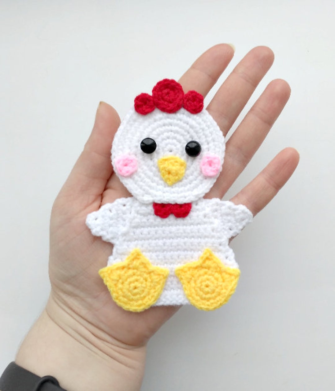 PATTERN Chicken Applique Crochet Pattern PDF Farm Animal Pattern ...
