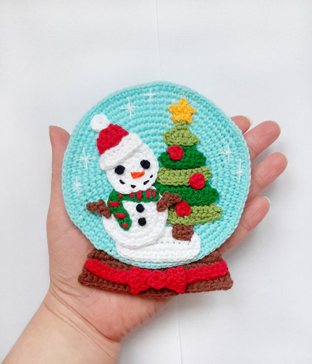 PATTERN Snow Globe Applique Crochet Pattern PDF Crochet Christmas ...