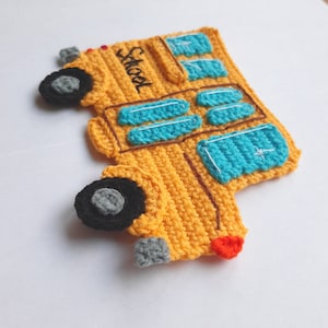 PATTERN School Bus Applique Crochet Pattern PDF Transport Applique Back ...