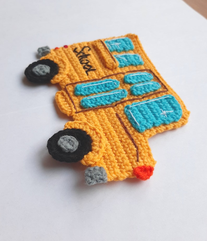 PATTERN School Bus Applique Crochet Pattern PDF Transport Applique Back ...