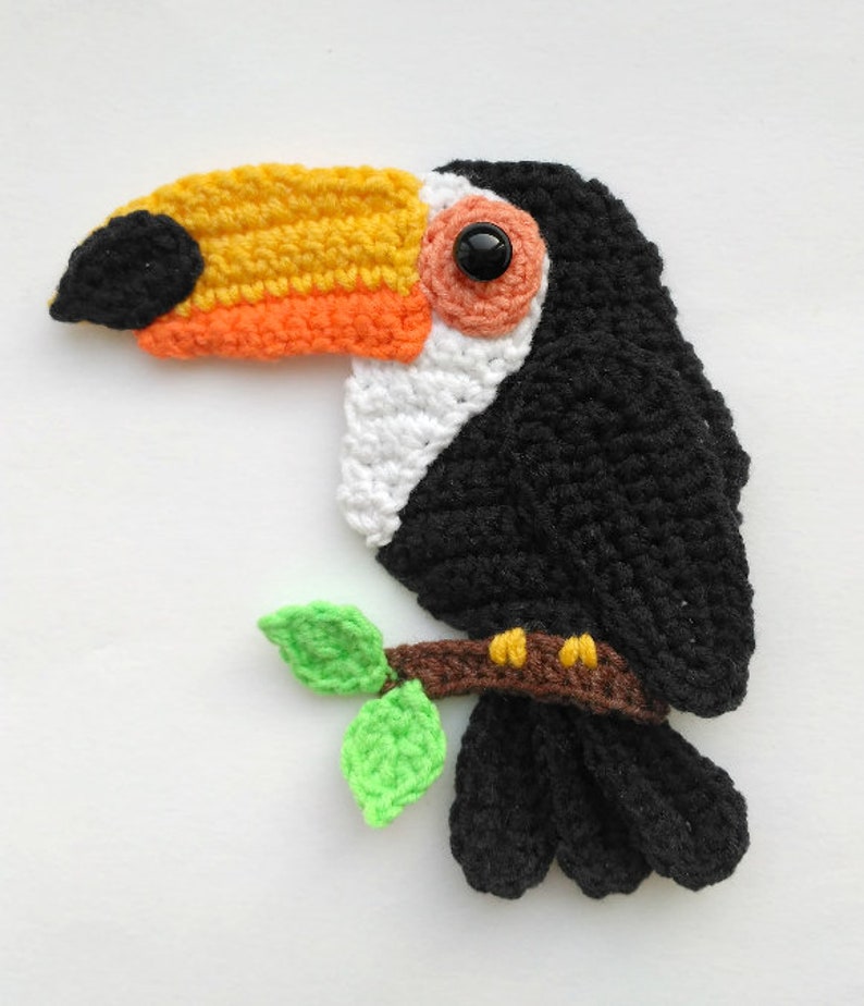 PATTERN Toucan Applique Crochet Pattern PDF Tropical Bird - Etsy