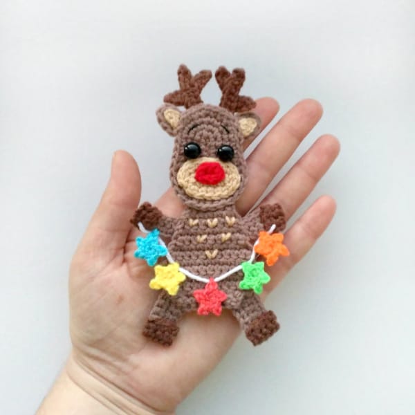 Reindeer Applique - Etsy