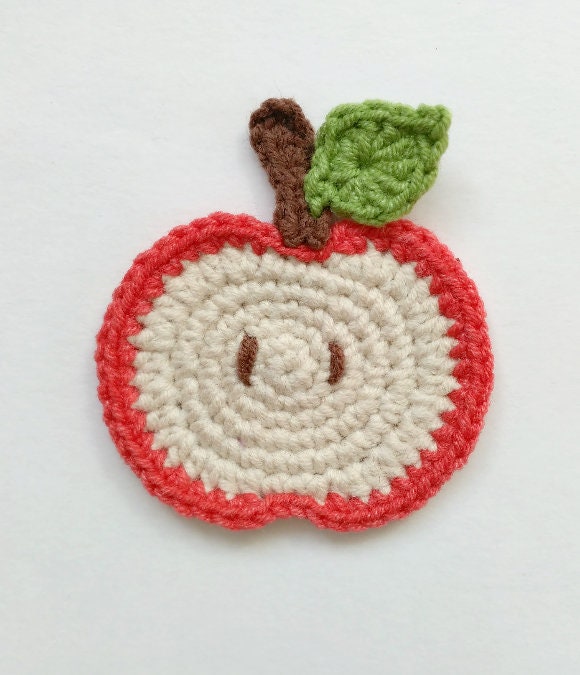 PATTERN Fruits Applique Crochet Pattern PDF Cherry Orange Apple ...