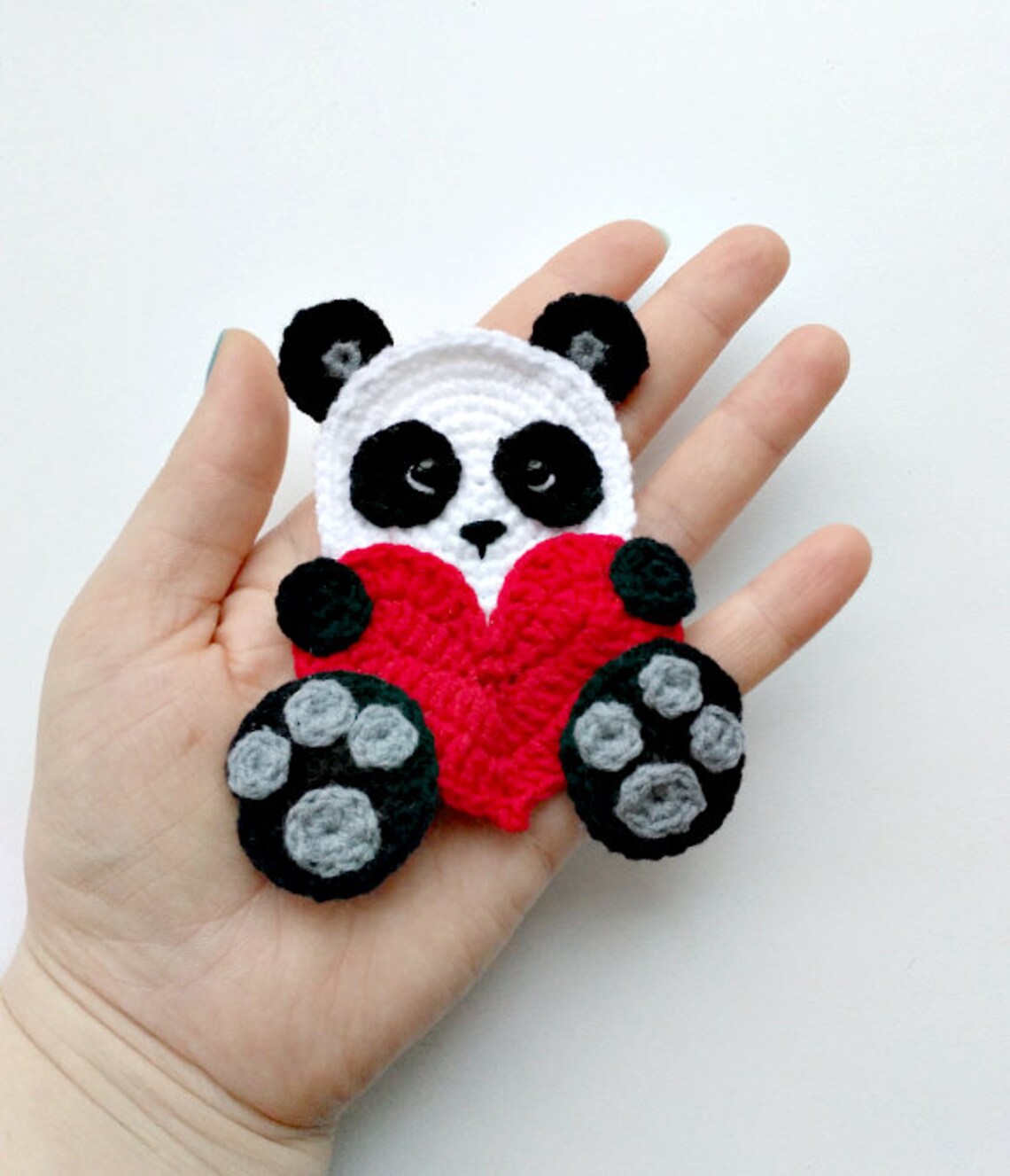 PATTERN Panda Applique Crochet Pattern PDF Bear Crochet Applique ...