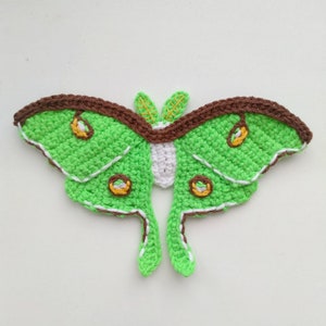 PATTERN Luna Moth Applique Crochet Pattern PDF Butterfly Crochet ...