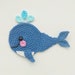 PATTERN Whale Applique Crochet Pattern PDF Sea Creatures Crochet ...
