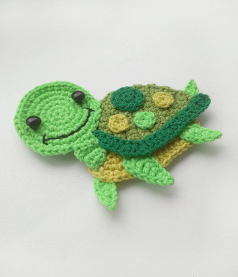 PATTERN Turtle Applique Crochet Pattern PDF Sea Creatures - Etsy