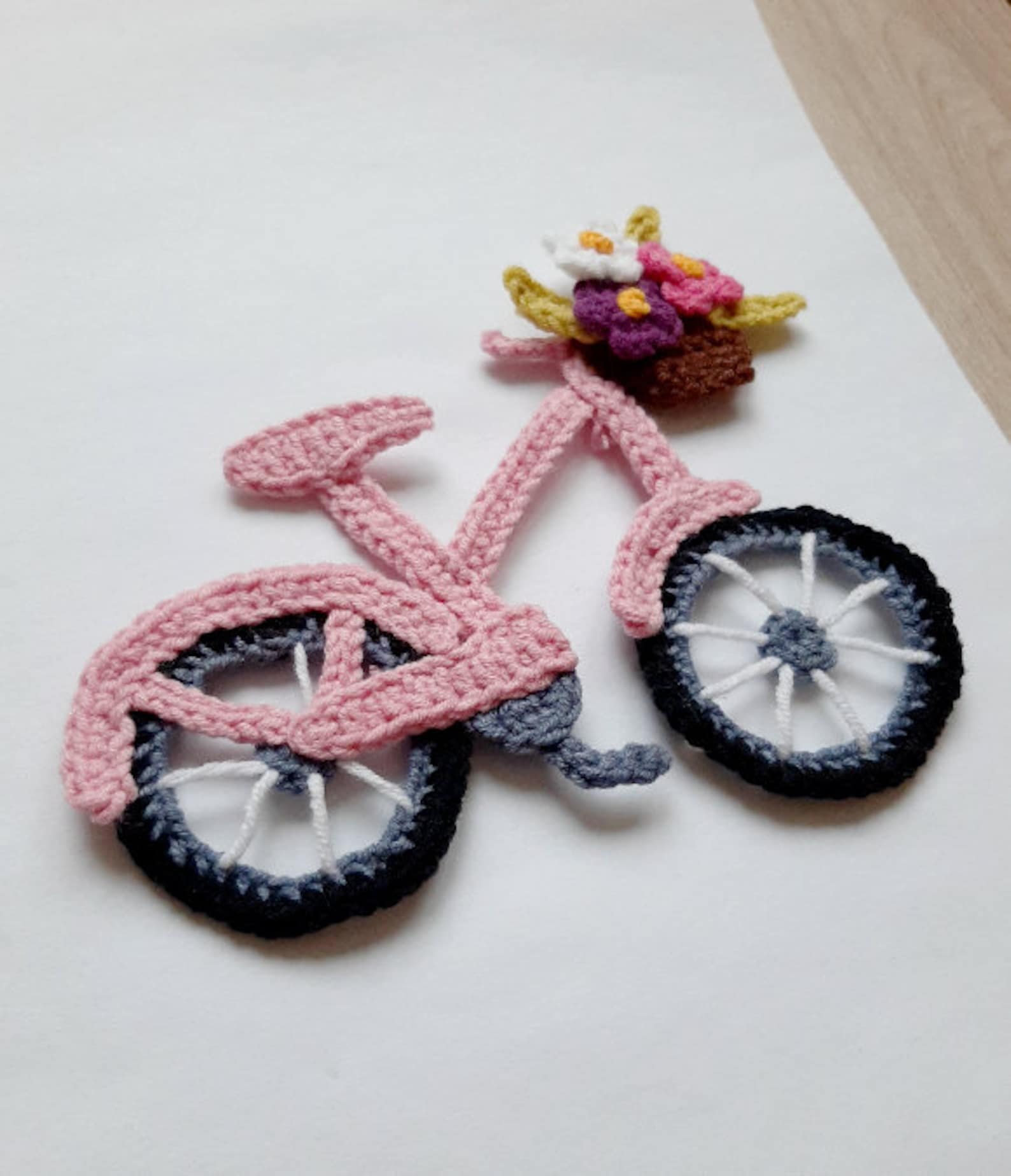 PATTERN Spring Bicycle Applique Crochet Pattern PDF Instant Download ...