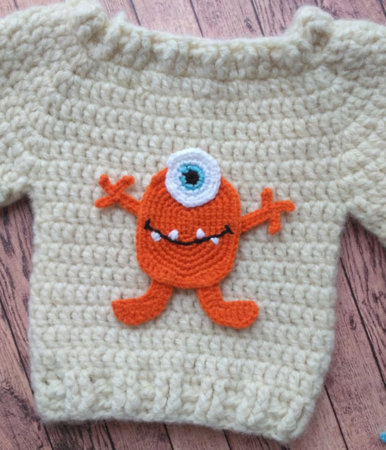 PATTERN Monster Applique Crochet Pattern PDF Instant Download Halloween ...