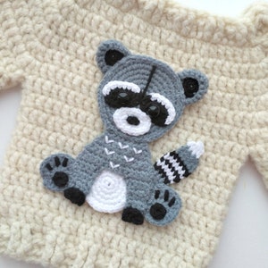 PATTERN Raccoon Applique Crochet Pattern PDF Woodland Animals Pattern ...