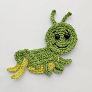 PATTERN Bugs Applique Crochet Patterns PDF Caterpillar Bee Grasshopper ...