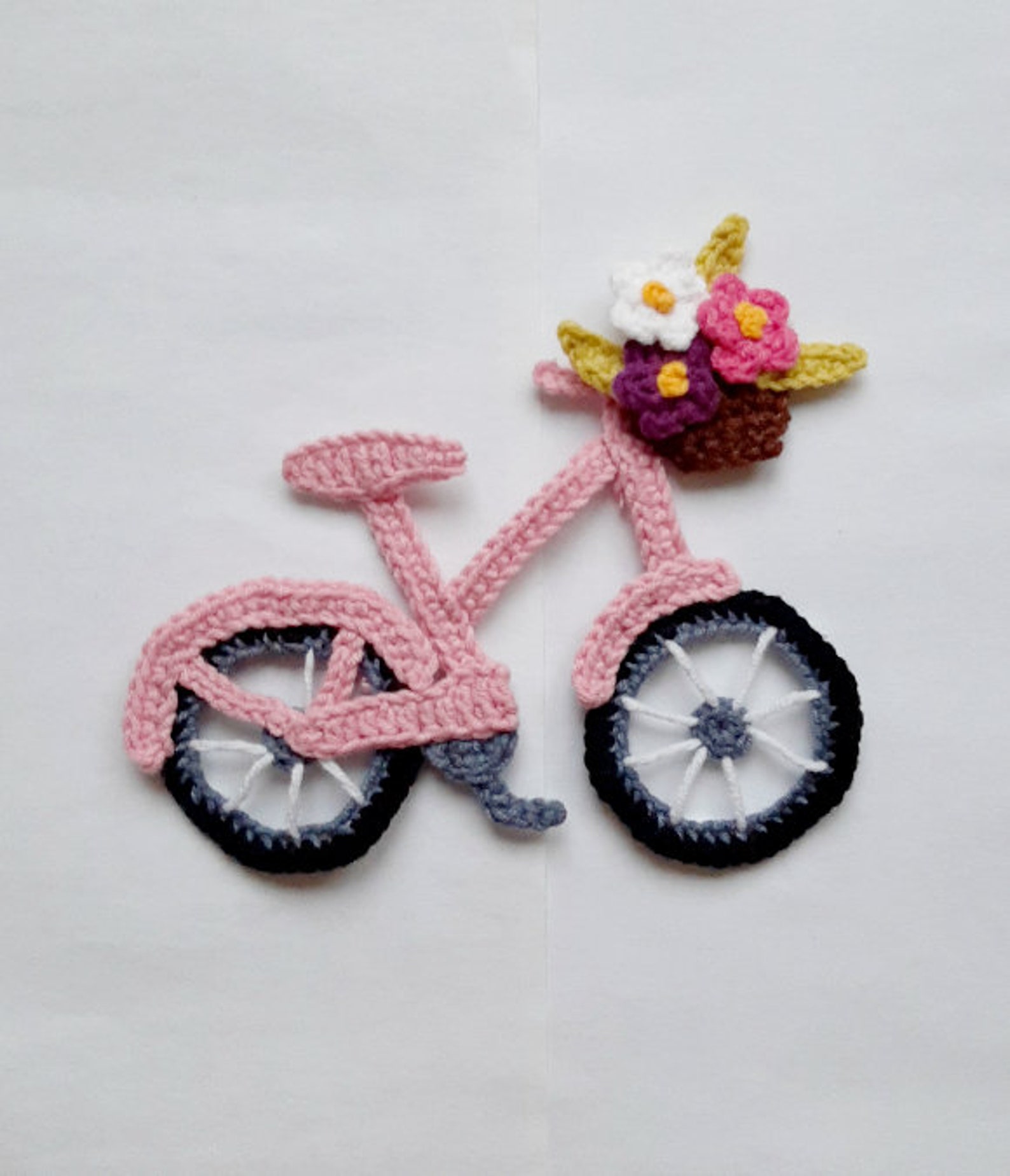 PATTERN Spring Bicycle Applique Crochet Pattern PDF Instant Download ...