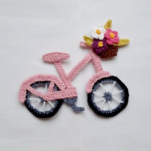 PATTERN Spring Bicycle Applique Crochet Pattern PDF Instant Download ...