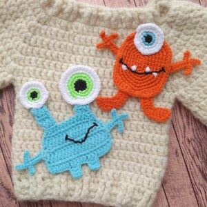 PATTERN Monster Applique Crochet Pattern PDF Instant Download Halloween ...