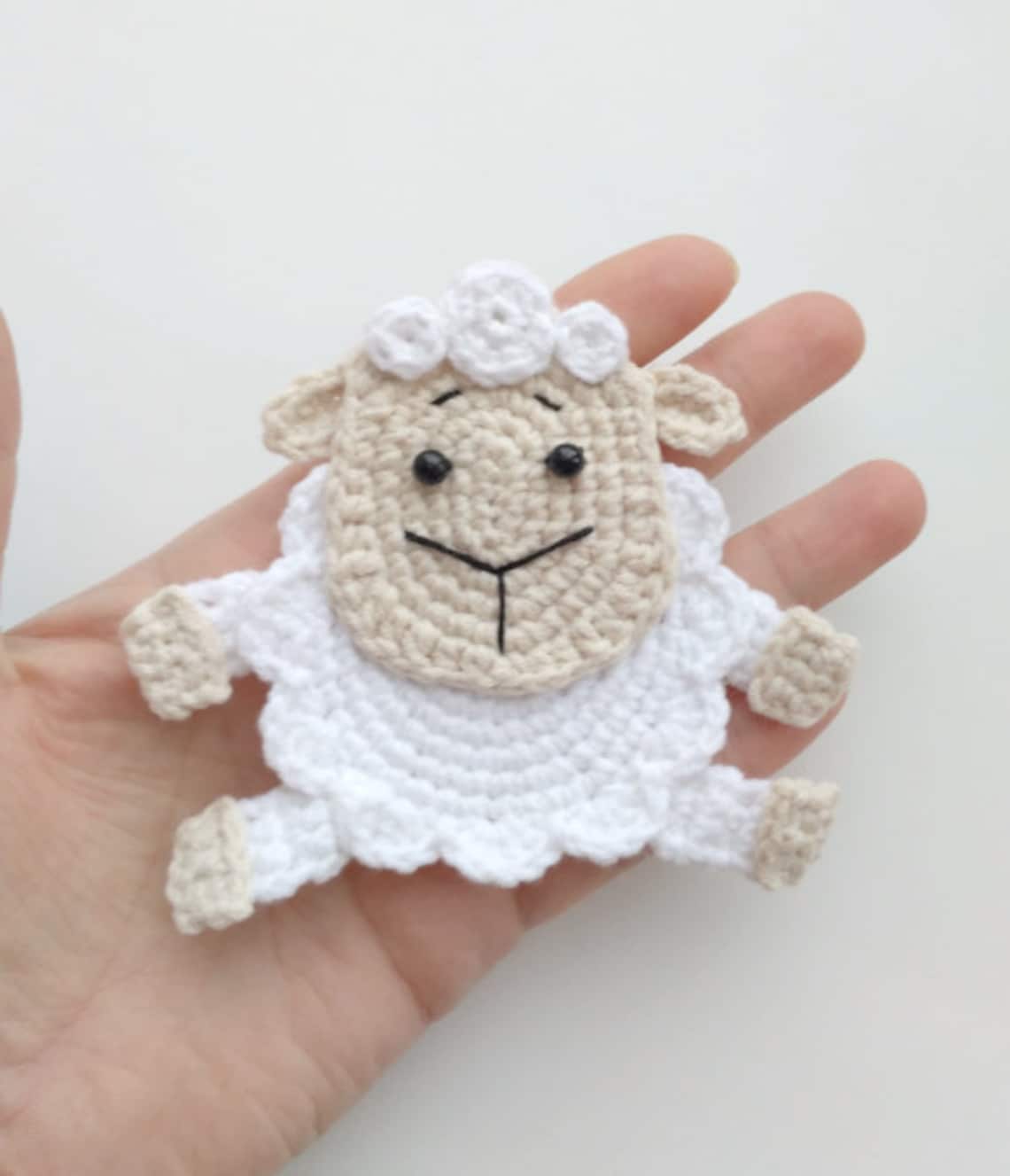 PATTERN Sheep Applique Crochet Pattern PDF Crochet Lamb Farm Animal ...