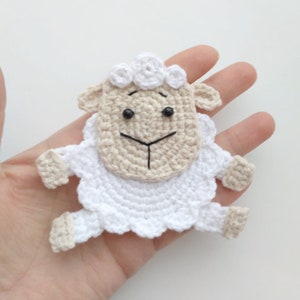 PATTERN Sheep Applique Crochet Pattern PDF Crochet Lamb Farm Animal ...