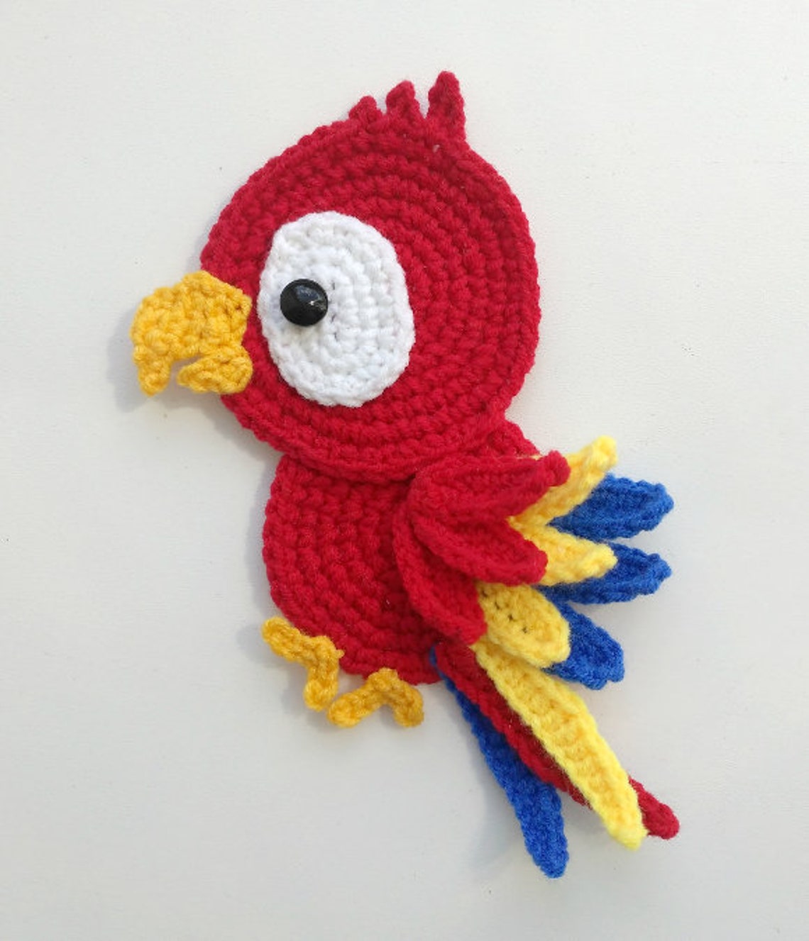PATTERN Parrot Applique Crochet Pattern PDF Tropical Bird - Etsy