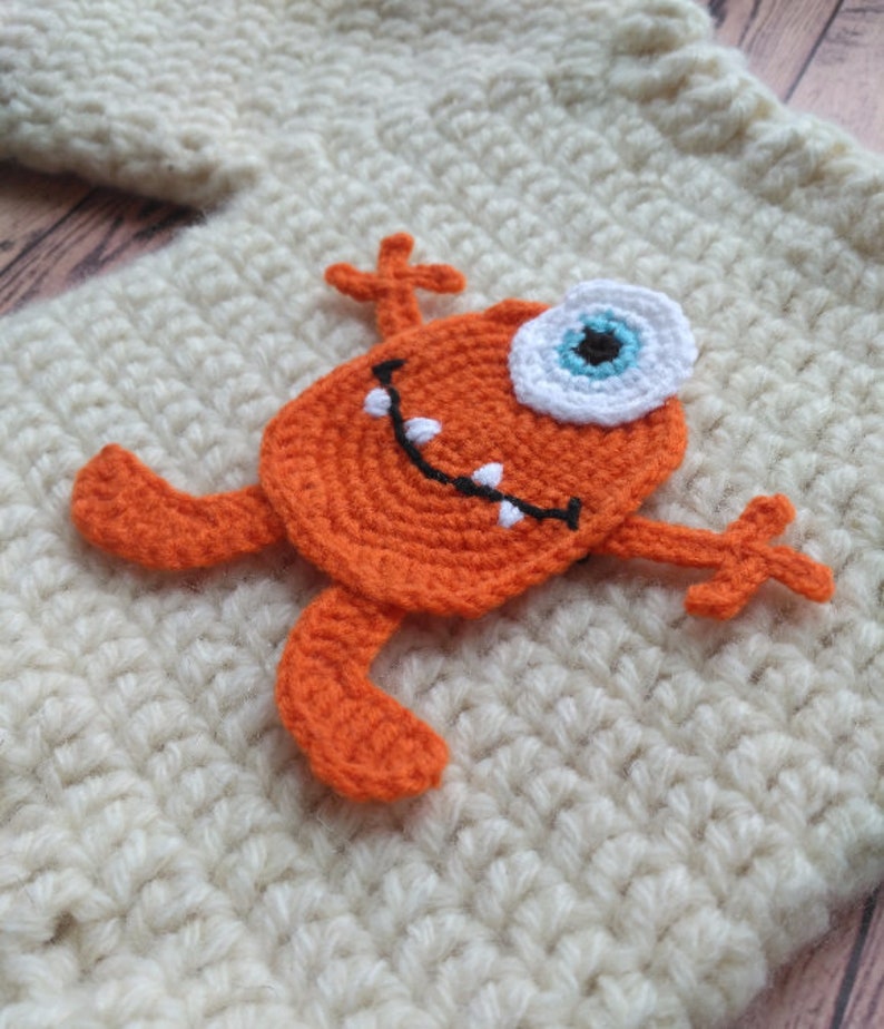 PATTERN Monster Applique Crochet Pattern PDF Instant Download Halloween ...