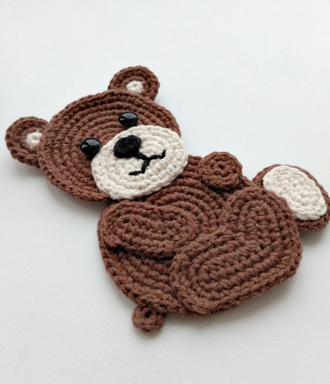 PATTERN Bear Applique Crochet Pattern PDF Woodland Animals - Etsy