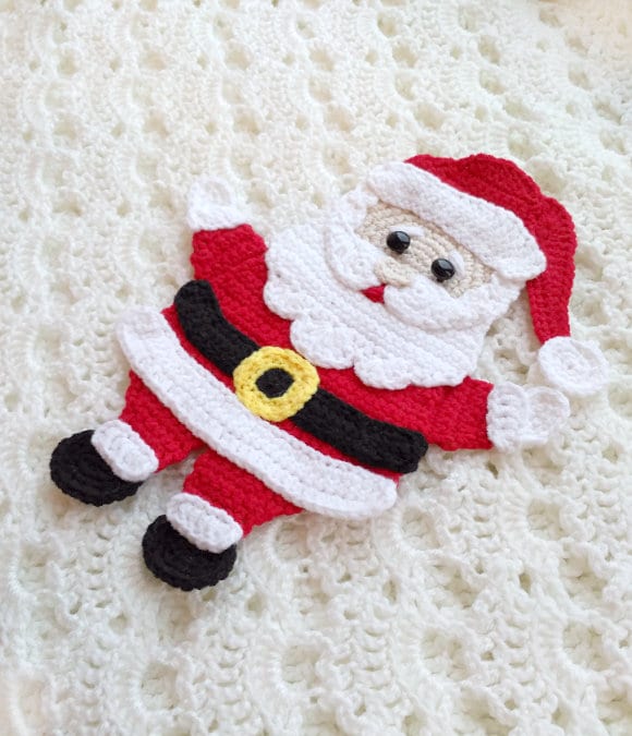PATTERN Santa Claus Applique Crochet Pattern PDF Christmas Holiday Gift ...