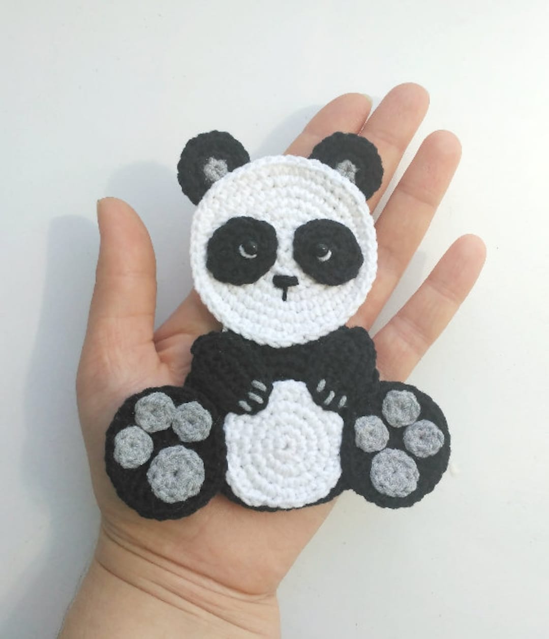 PATTERN Panda Applique Crochet Pattern PDF Bear Crochet Applique ...
