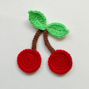 PATTERN Fruits Applique Crochet Pattern PDF Cherry Orange Apple ...