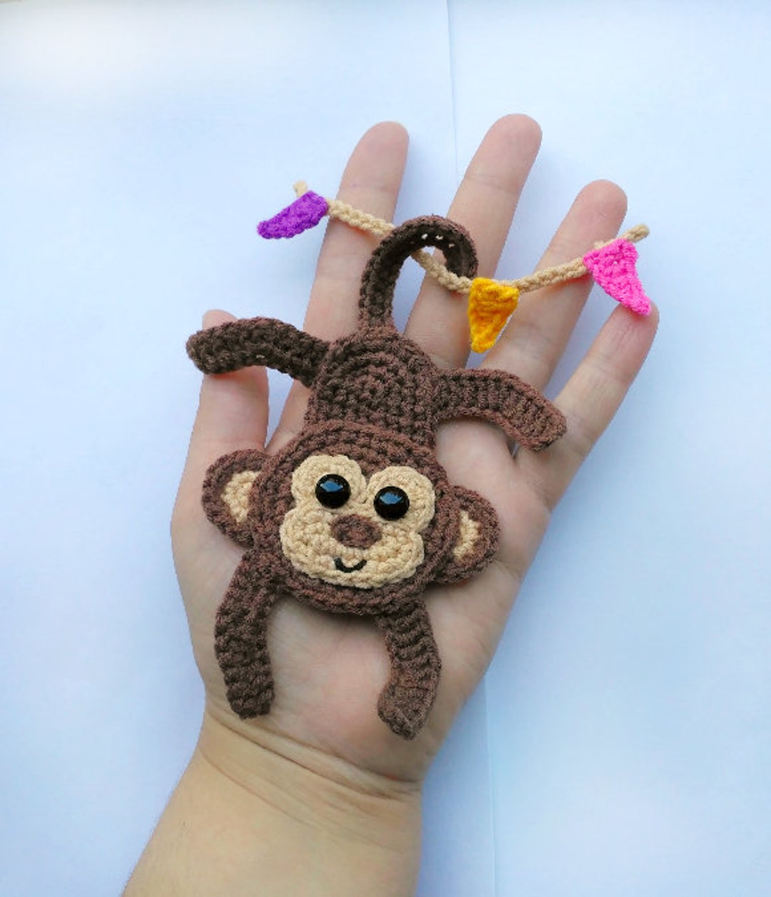 PATTERN Circus Monkey Applique Crochet Pattern PDF Instant Download ...
