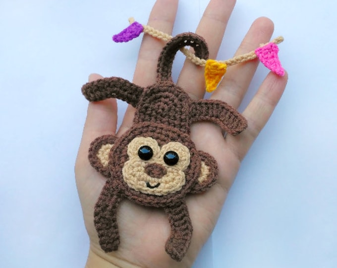 PATTERN Circus Monkey Applique Crochet Pattern PDF Instant Download ...