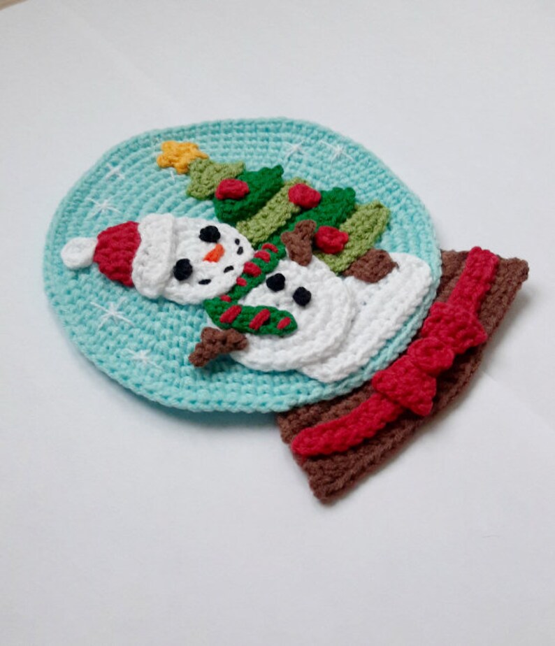 PATTERN Snow Globe Applique Crochet Pattern PDF Crochet Christmas ...