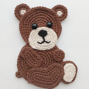 PATTERN Bear Applique Crochet Pattern PDF Woodland Animals Pattern ...