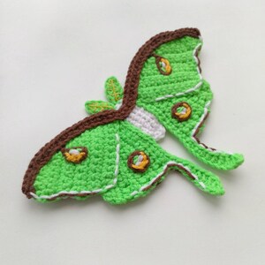 PATTERN Luna Moth Applique Crochet Pattern PDF Butterfly Crochet ...