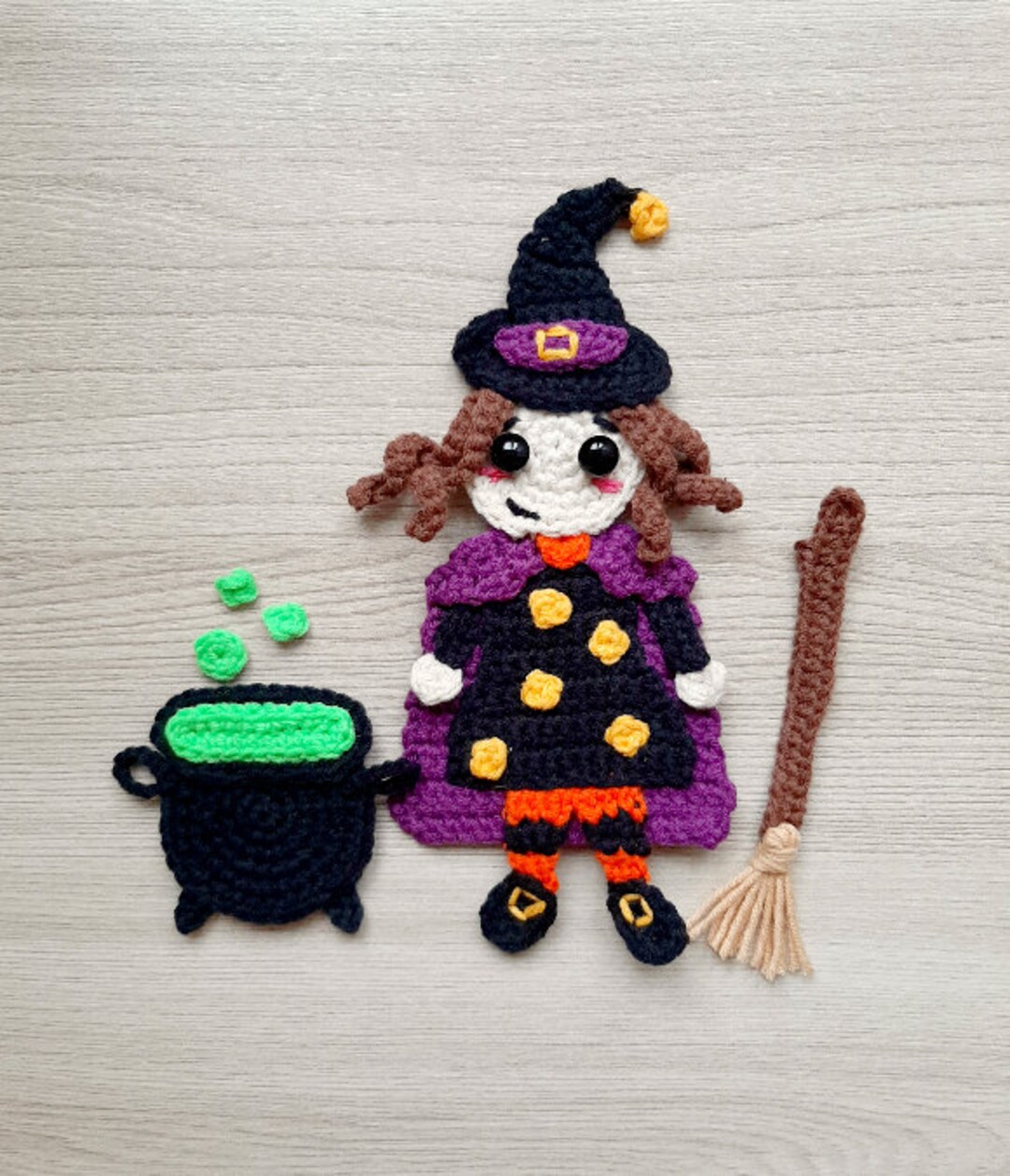 PATTERN Witch Applique Crochet Pattern PDF Halloween Monster Crochet ...