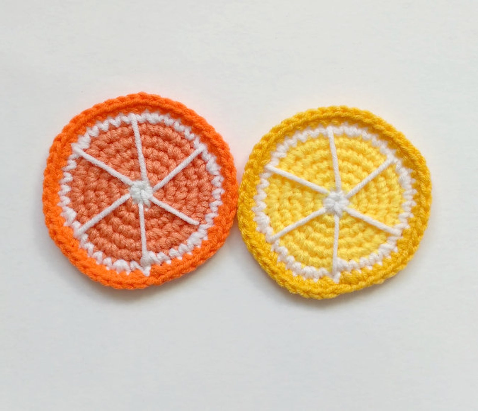 PATTERN Fruits Applique Crochet Pattern PDF Cherry Orange Apple ...