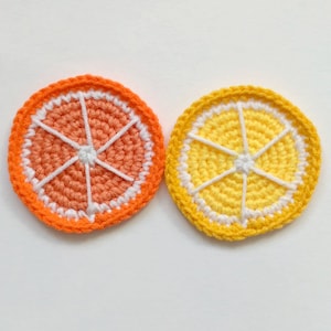 PATTERN Fruits Applique Crochet Pattern PDF Cherry Orange Apple Watermelon Pear Avocado Kiwi ...