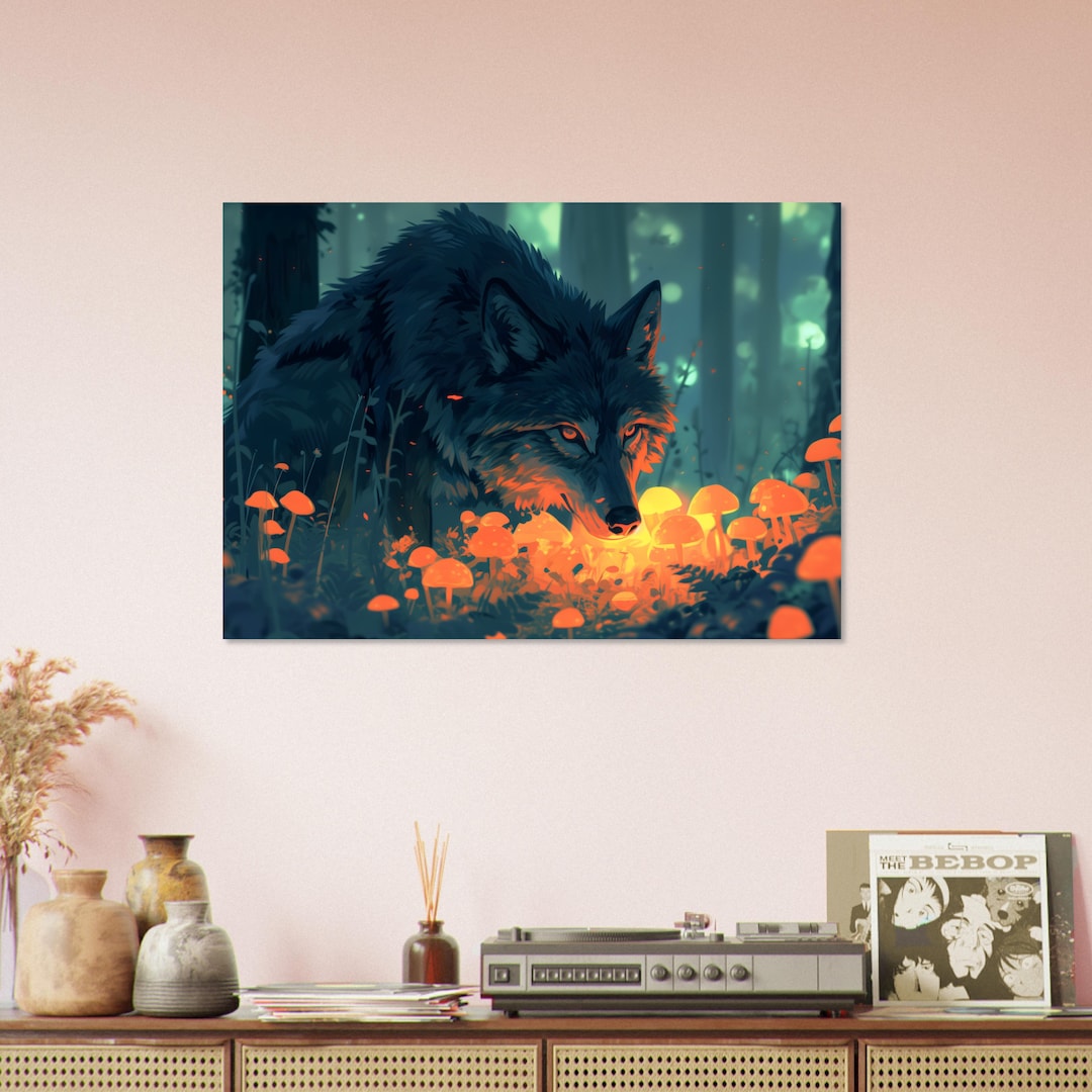 Wolf Canvas Art, Wolf Wall Decor, Canvas or Poster, Wolf Home Decor ...