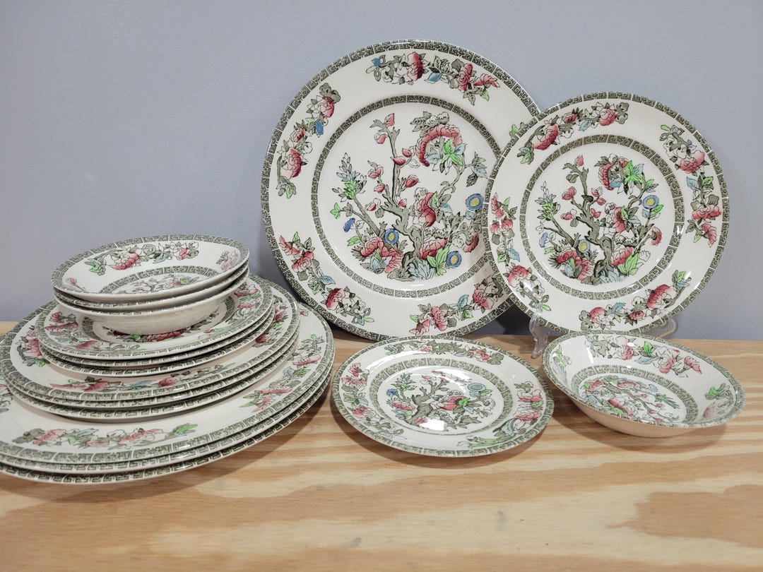 Johnson Brothers England Indian Tree Porcelain 16pcs Dinnerware Setting ...