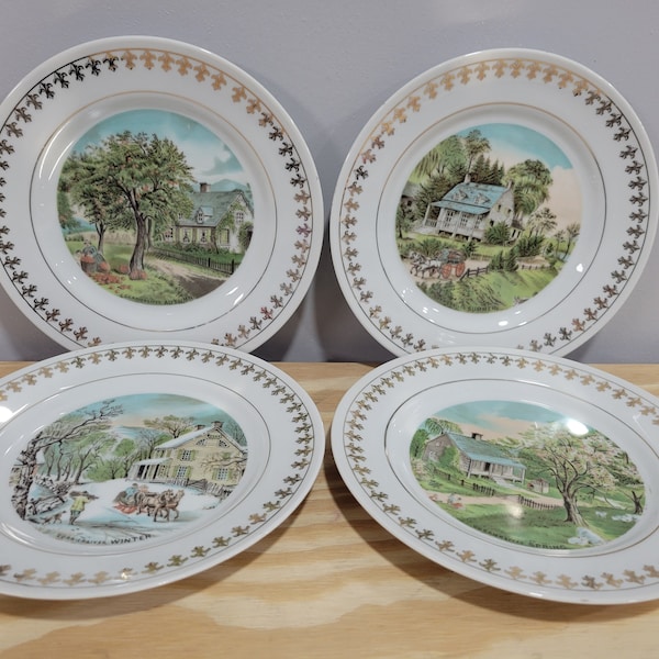 Four Seasons Plate - Etsy