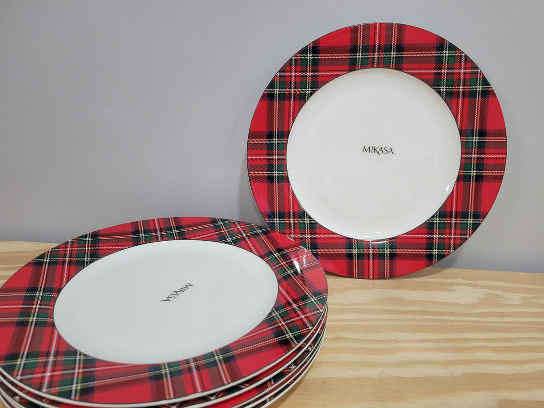 Mikasa Bone China Tartan Red Plaid Christmas Dinnerware ---PICK--- - Etsy