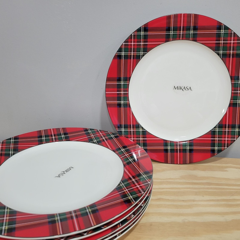 Red Plaid Charger - Etsy