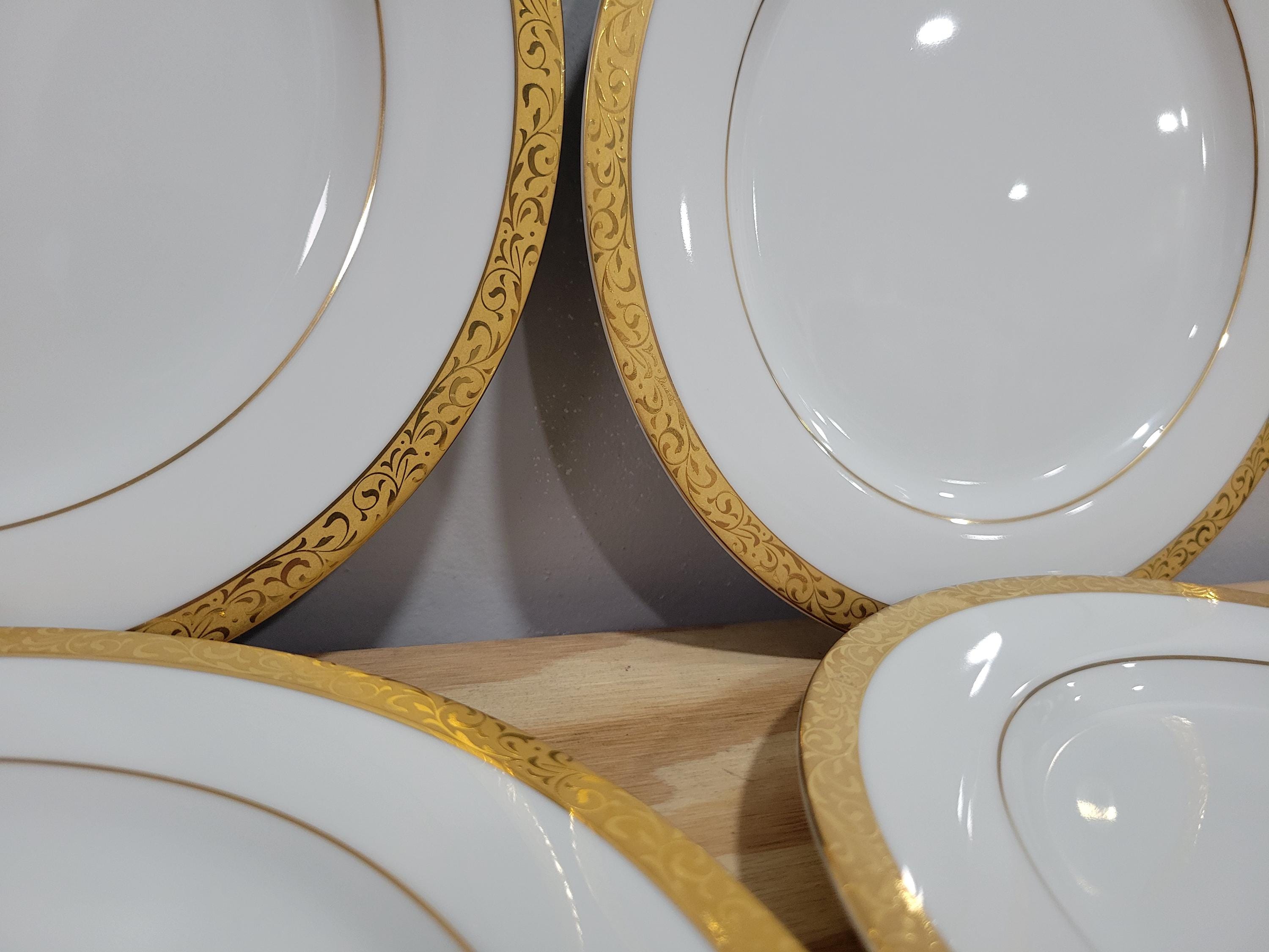 Nikko Gold Filigree Patra 8" Porcelain Salad Plates - Set of 4 - Etsy