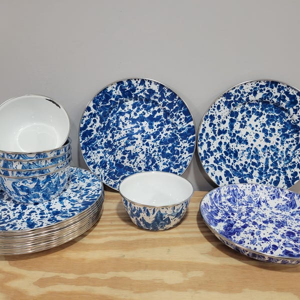Enamelware Set - Etsy