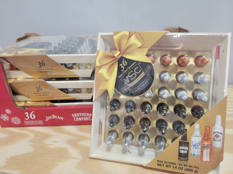 VSC 36pcs Liquor Filled Chocolates in Gifted Wooden Box christmas ...