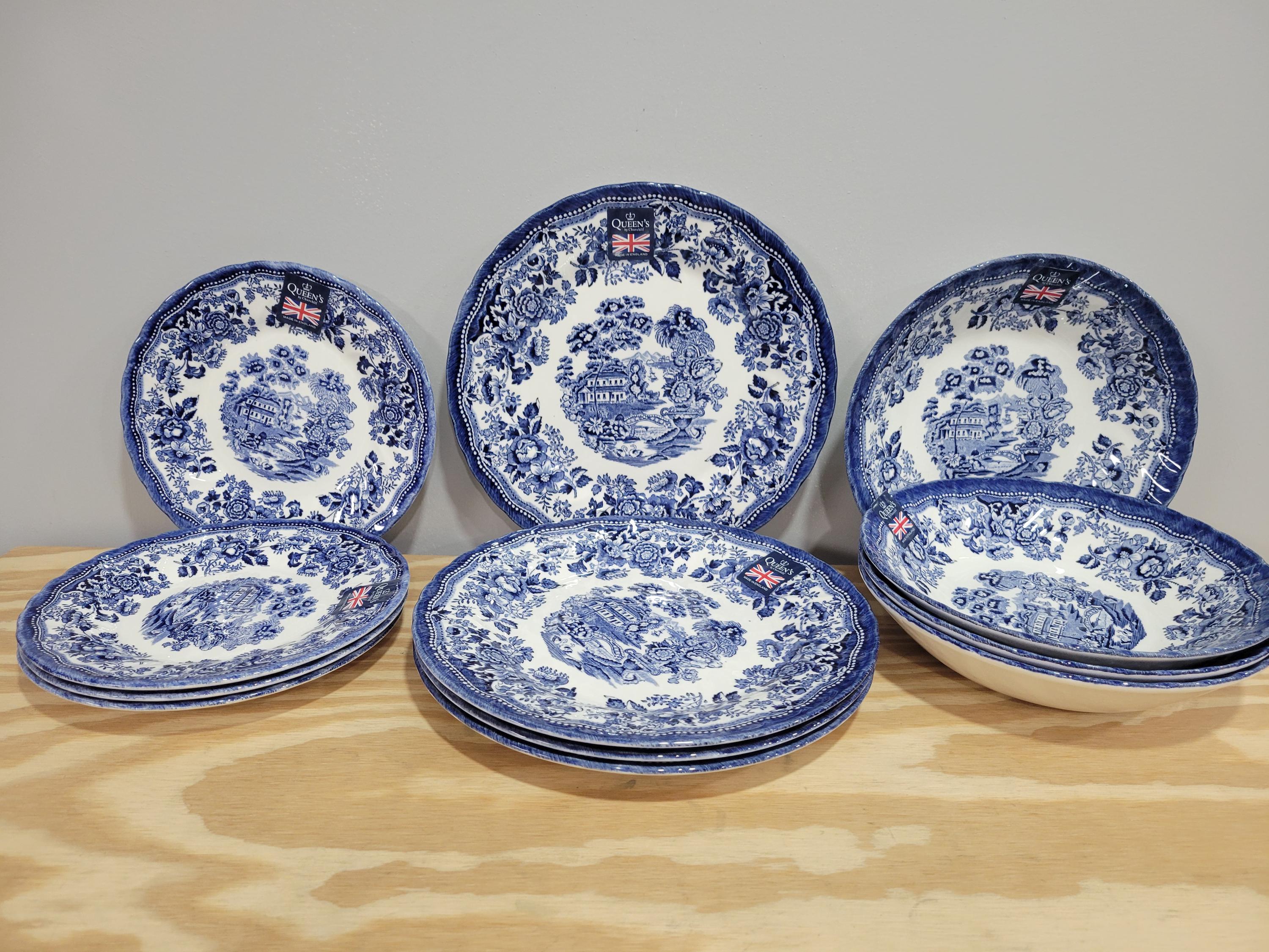 Queen's Tonquin Blue Porcelain Dinnerware Setting ***PICK*** - Etsy