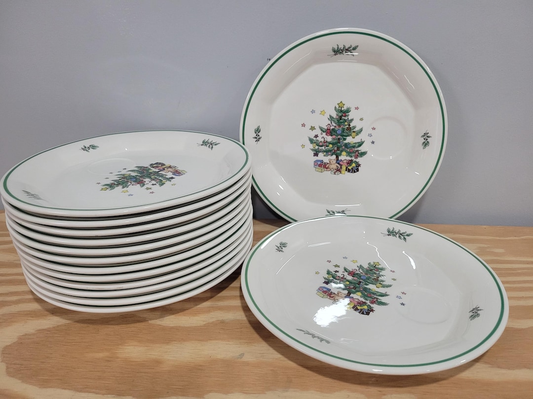 Nikko Christmastime Christmas Ceramic 9" Snack Plates - Set of 4 - Etsy