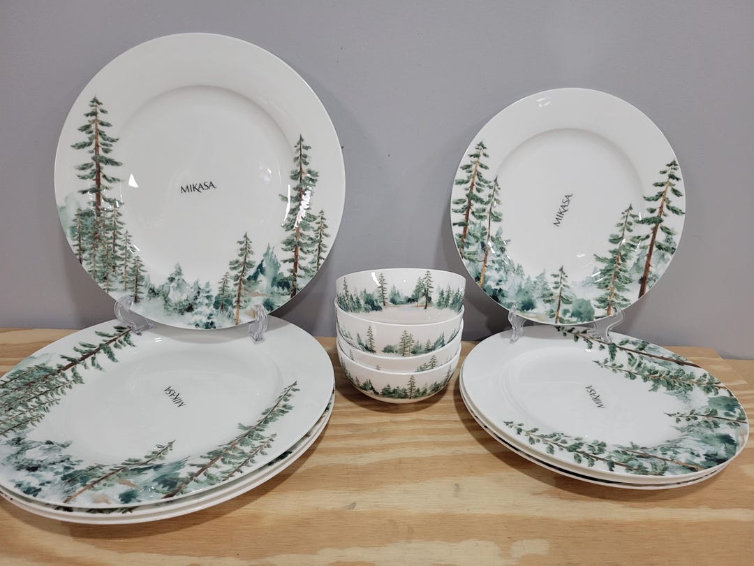 Mikasa Bone China Watercolor Forest Dinnerware - PICK - Etsy