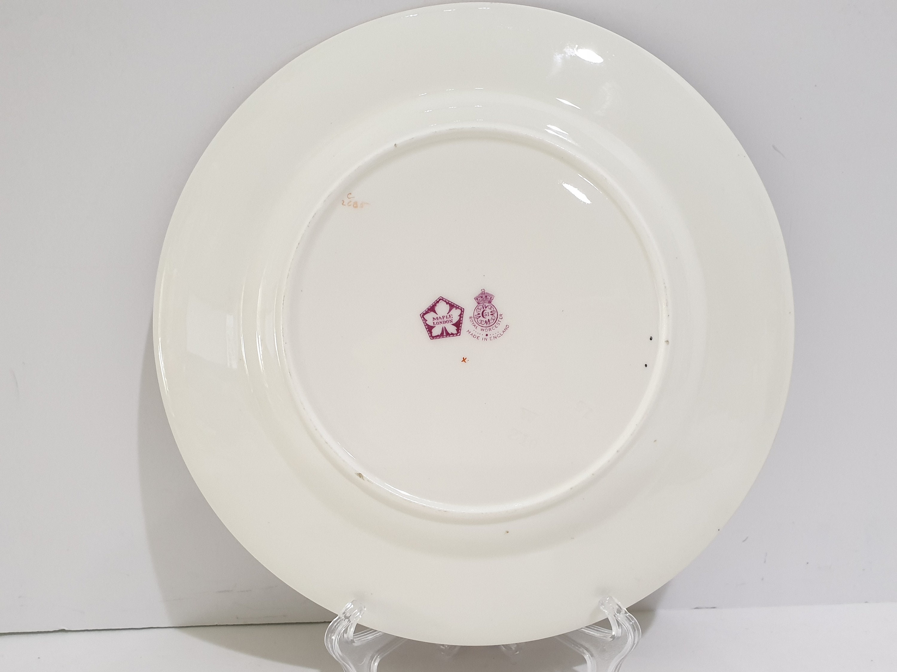 Rare Royal Worcester Maple London Gold Encrusted Decorative Plate - Set ...