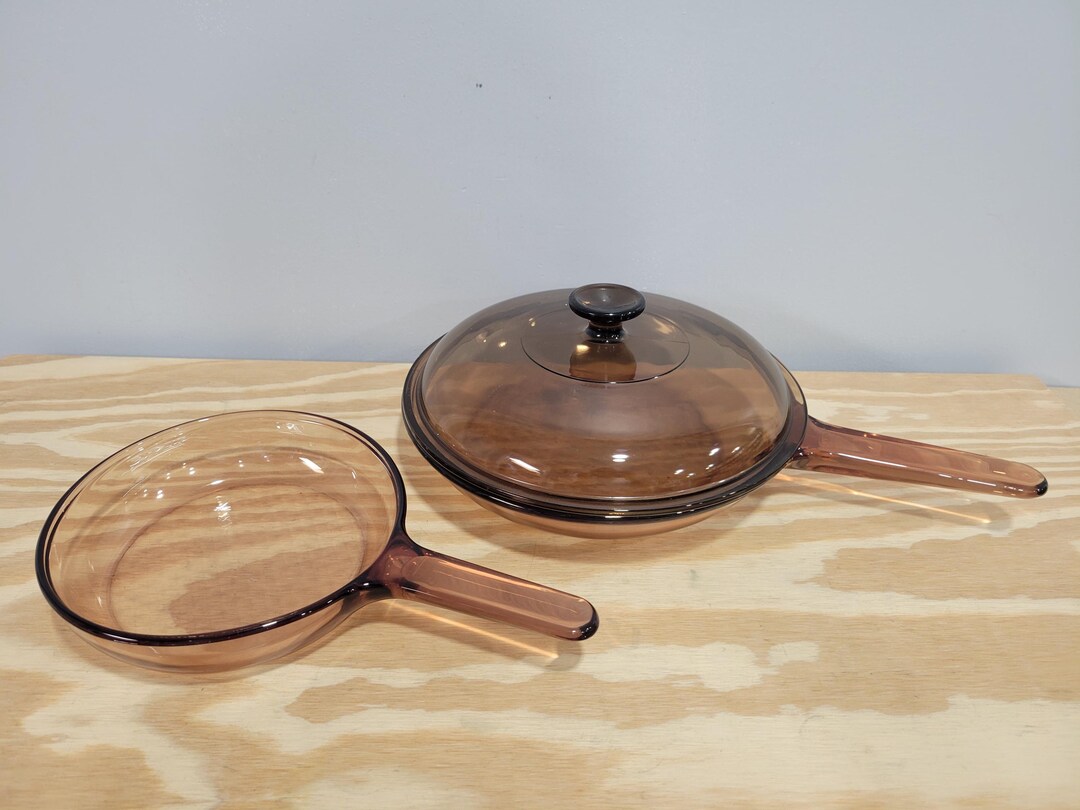 Vision Corning Amber Glass Skillet Amber / Frying Pans - Set of 2 ...